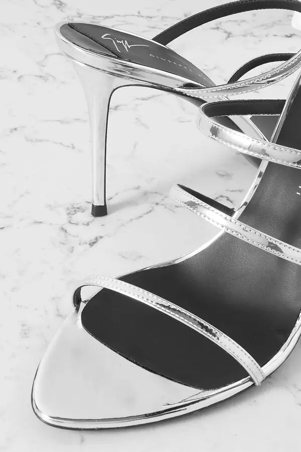 GIUSEPPE ZANOTTI Clandestino Mirrored-leather Sandals