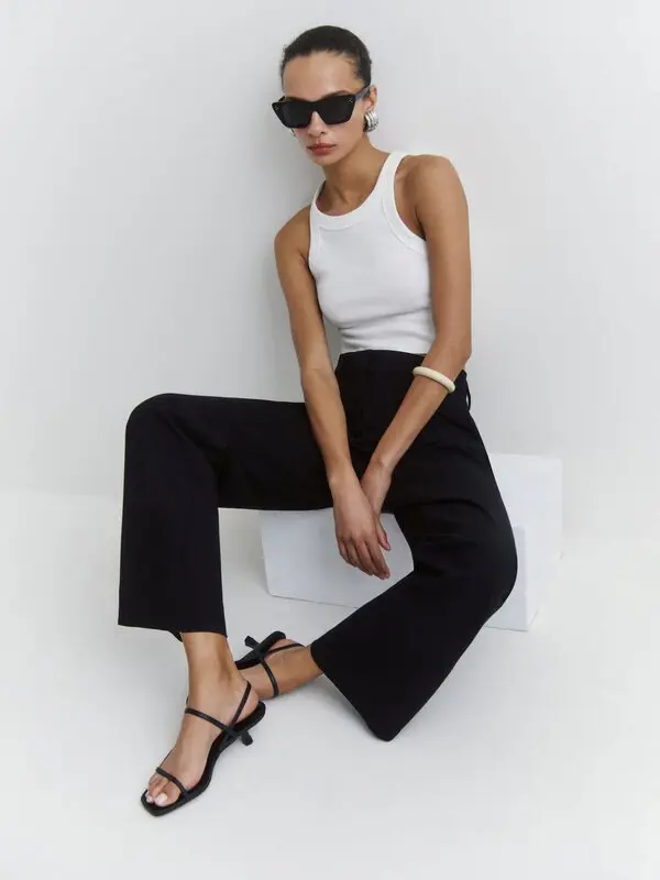 REFORMATION Serenity Bare Sandal - Black