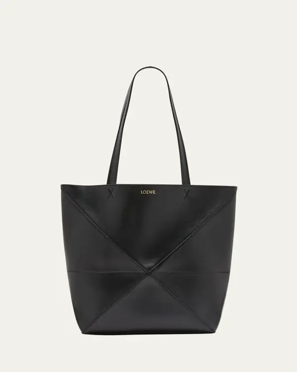 Loewe Puzzle Fold Medium Tote Bag - Black
