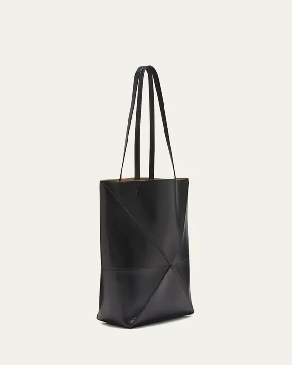 Loewe Puzzle Fold Medium Tote Bag - Black