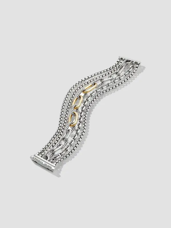 David Yurman Row Chain Bracelet With 18k