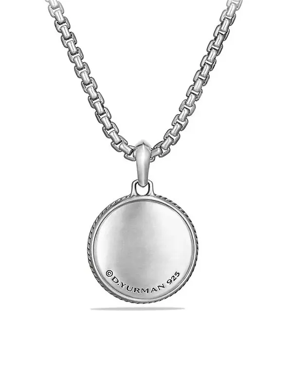 David Yurman Maritime Sterling &amp; Black Diamond Compass Amulet
