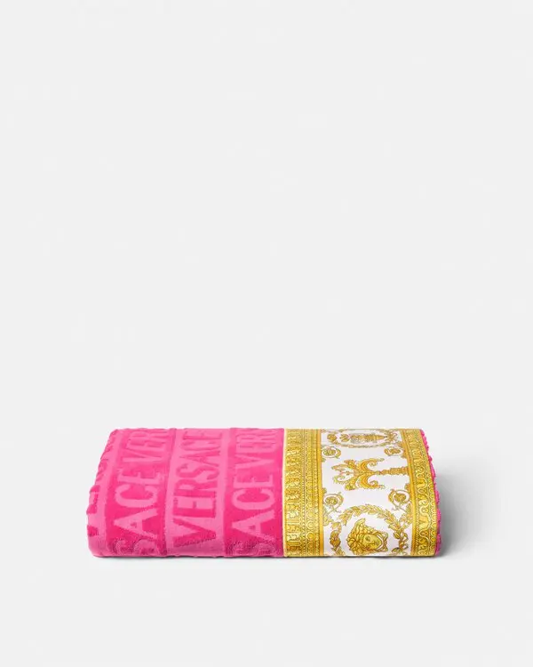Versace I ♡ Baroque Bath Towel - Pink