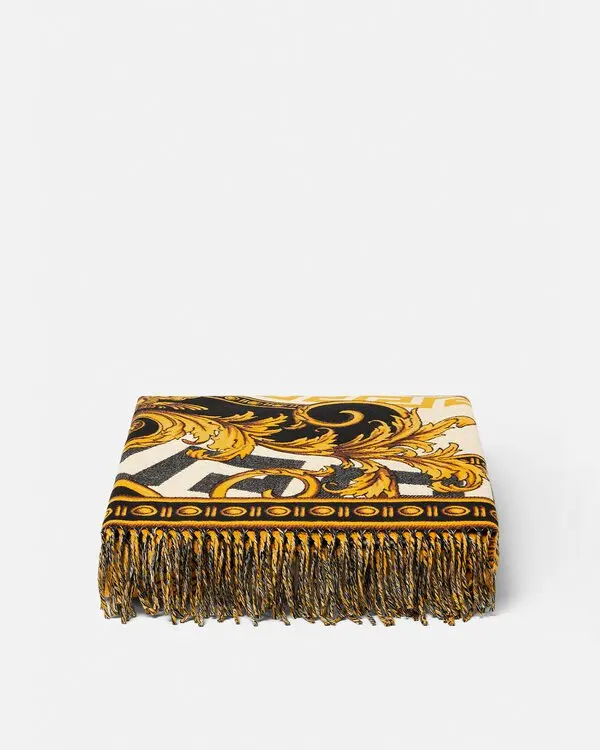 Versace La Coupe Des Dieux Fringed Blanket - Print
