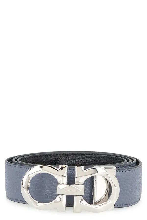 FERRAGAMO Gancini Reversible Leather Belt - Purple