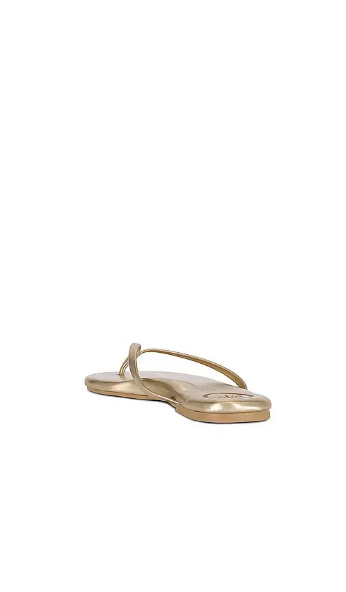 SOLEI SEA Indie Flip Flop Sandals - Metallic Gold