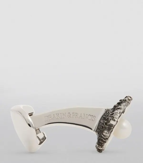 DEAKIN & FRANCIS Sterling Oyster Pearl Cufflinks