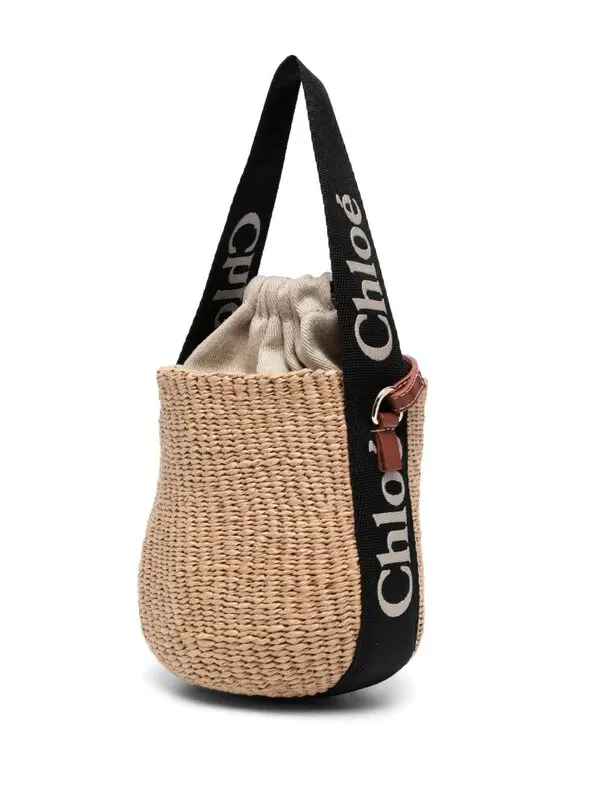 Chloé Small Woody Bucket Bag - Neutrals