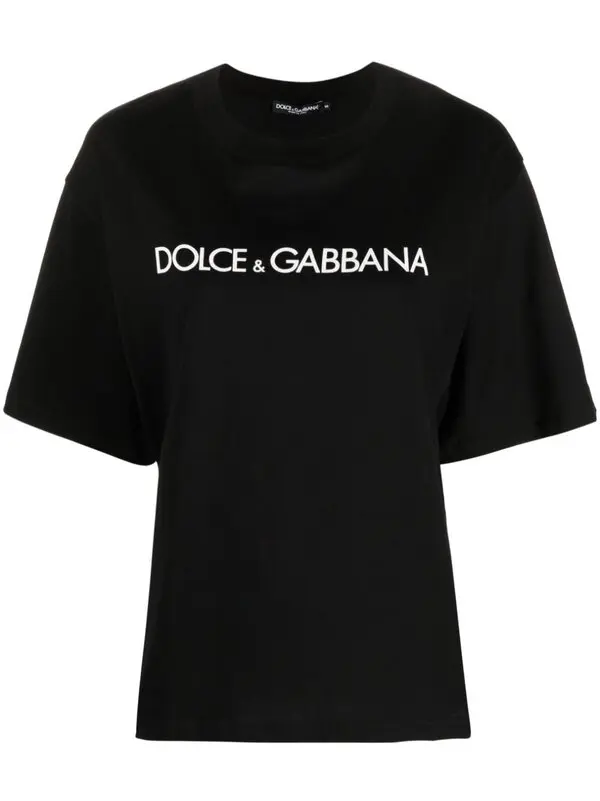 Dolce & Gabbana Logo-print Cotton T-shirt - Black