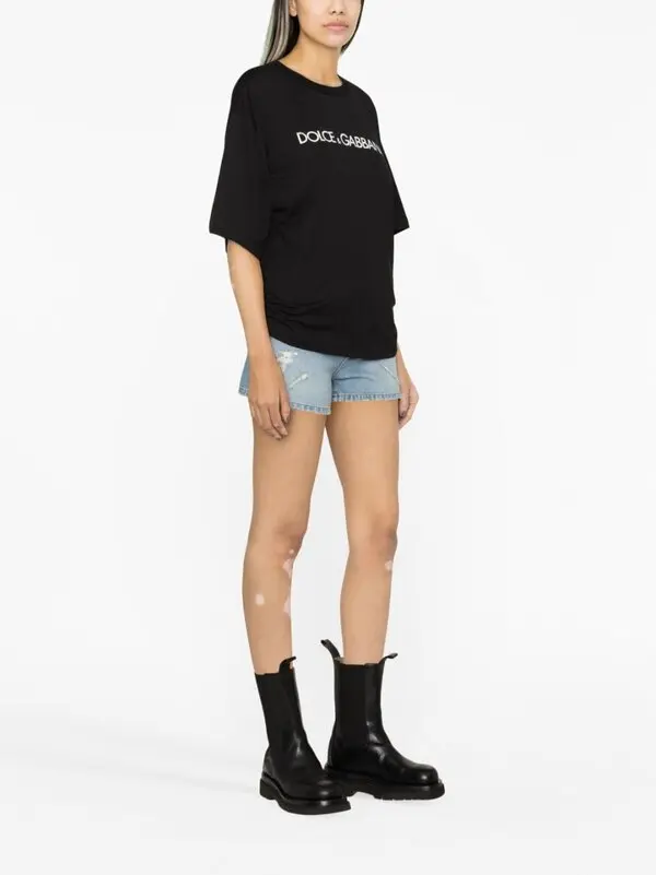 Dolce & Gabbana Logo-print Cotton T-shirt - Black