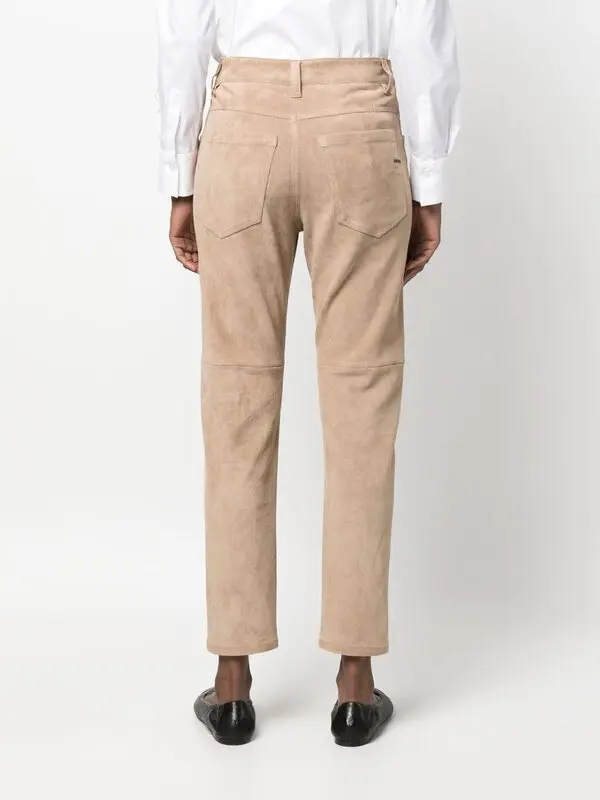 Brunello Cucinelli Cropped Suede Trousers