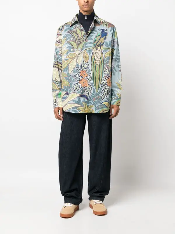 Etro Botanical-print Cotton Shirt