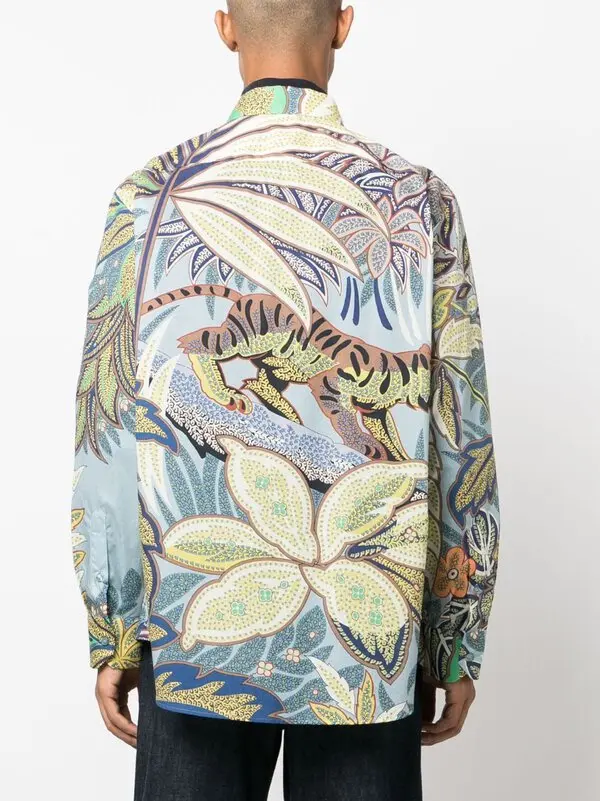 Etro Botanical-print Cotton Shirt