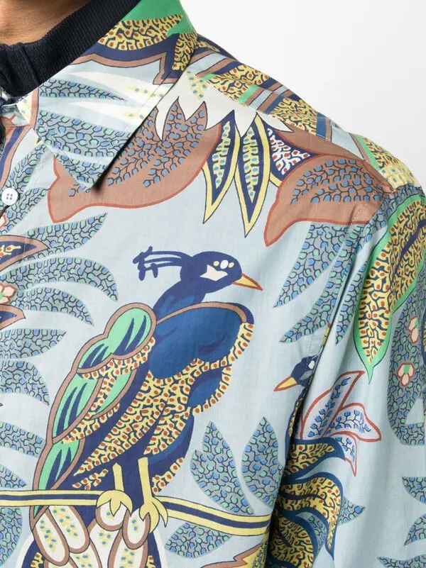 Etro Botanical-print Cotton Shirt