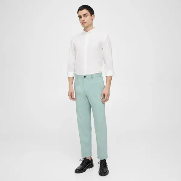 Theory Curtis Drawstring Linen Pant - Blue Surf