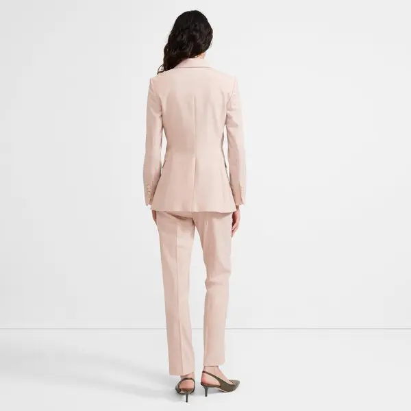 Theory Treeca Good Wool Pant - Petal Pink
