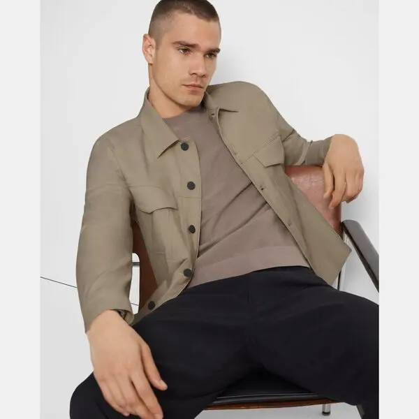 Theory River Trucker Jacket - Bark