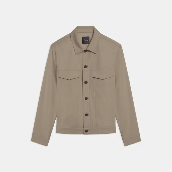 Theory River Trucker Jacket - Bark