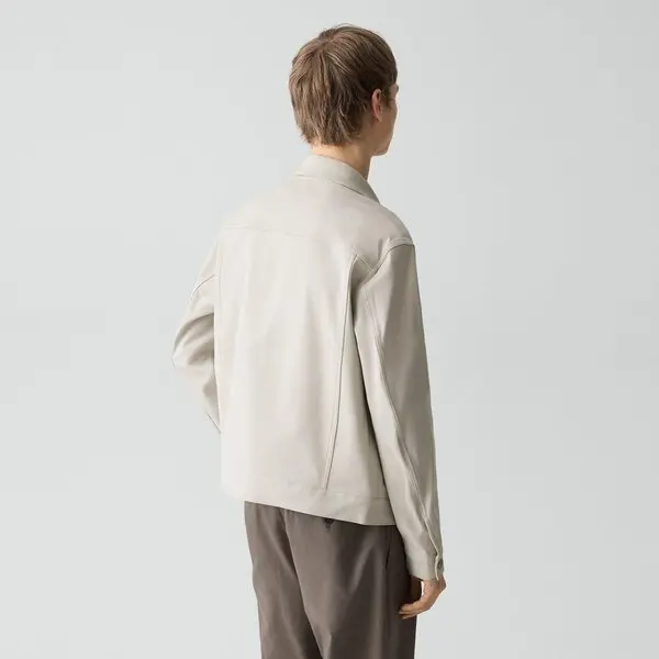 Theory River Trucker Jacket - Silver Cloud