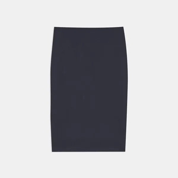 Theory Pencil Skirt In Stretch Wool - Nocturne Navy