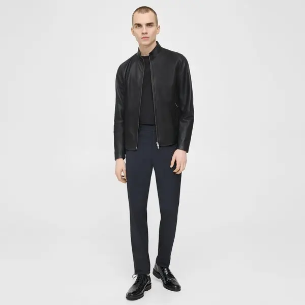 Theory Morvek Leather Zip Jacket