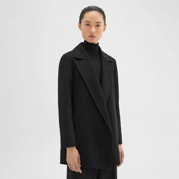 Theory Clairene Double-face Wool-cashmere Jacket - Black