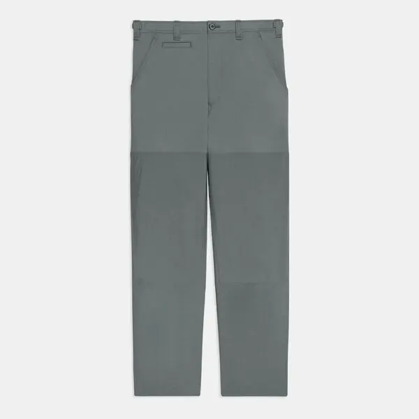 Theory Wide-leg Cotton Twill Pants - Light Spruce