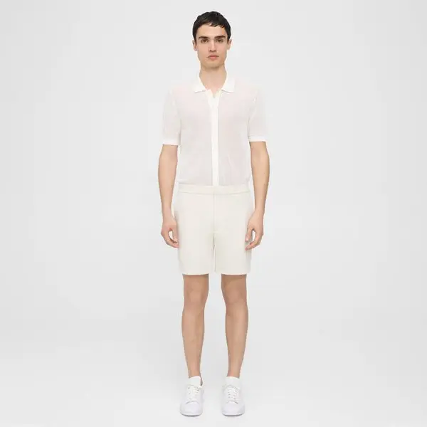 Theory Curtis Drawstring Short - Light Cream