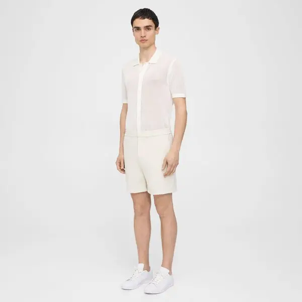 Theory Curtis Drawstring Short - Light Cream