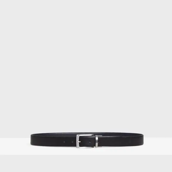 Theory Reversible Leather Belt - Black