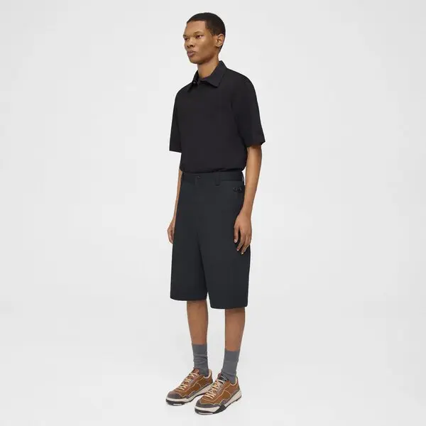 Theory Cotton Twill Short - Black