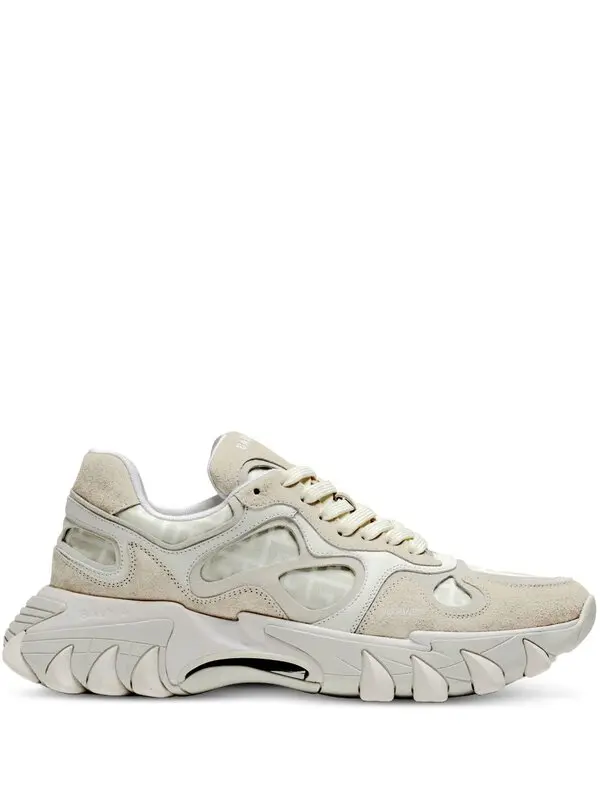 Balmain B-east Monogram Sneakers - Neutrals