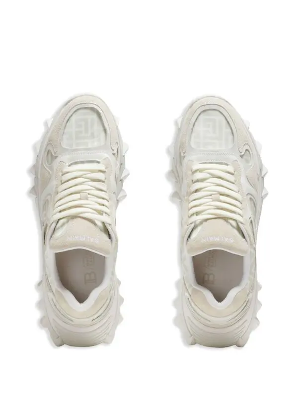 Balmain B-east Monogram Sneakers - Neutrals