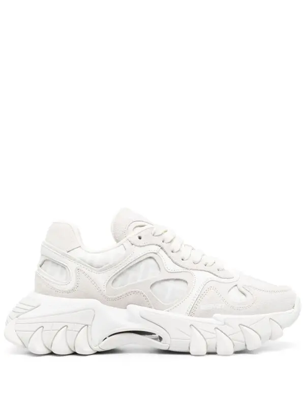 Balmain B-east Monogram Sneakers - White