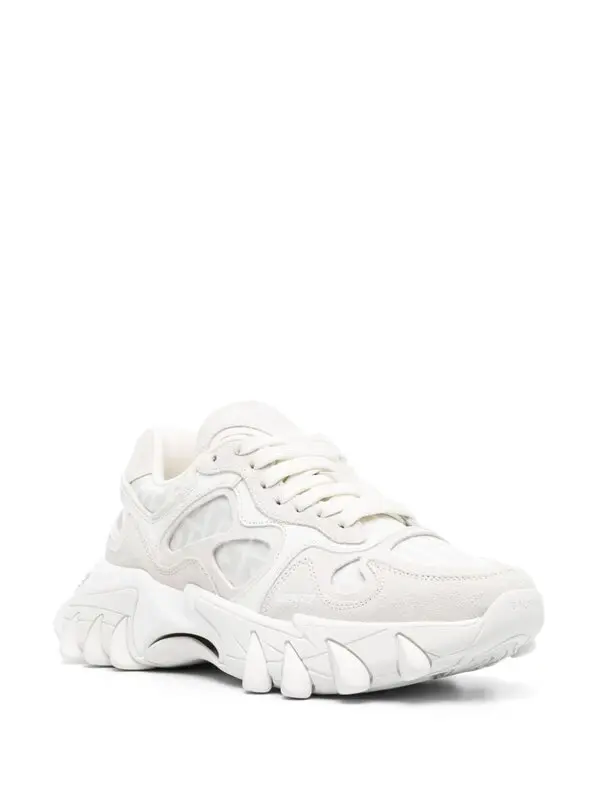 Balmain B-east Monogram Sneakers - White