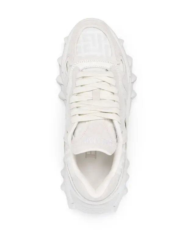 Balmain B-east Monogram Sneakers - White