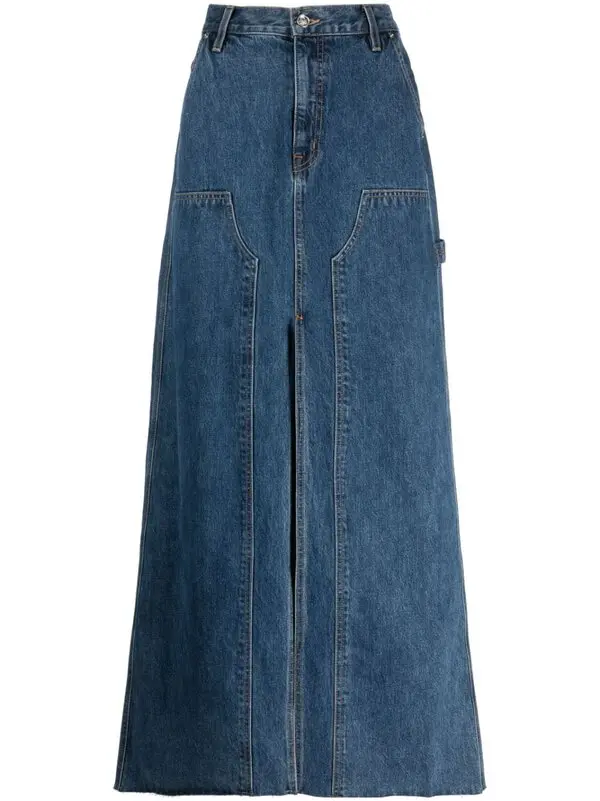SLVRLAKE High-waist Denim Maxi Skirt