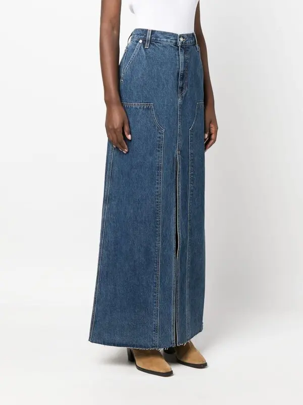 SLVRLAKE High-waist Denim Maxi Skirt