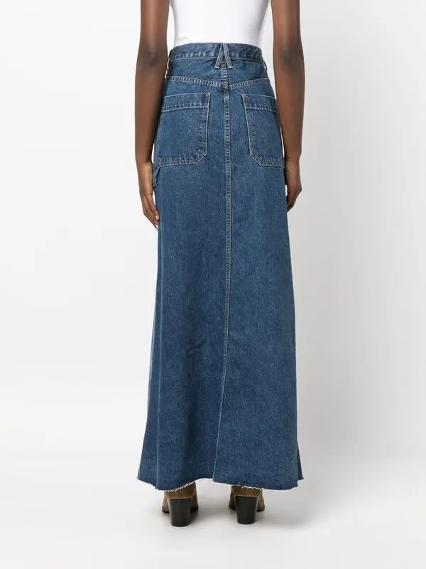 SLVRLAKE High-waist Denim Maxi Skirt