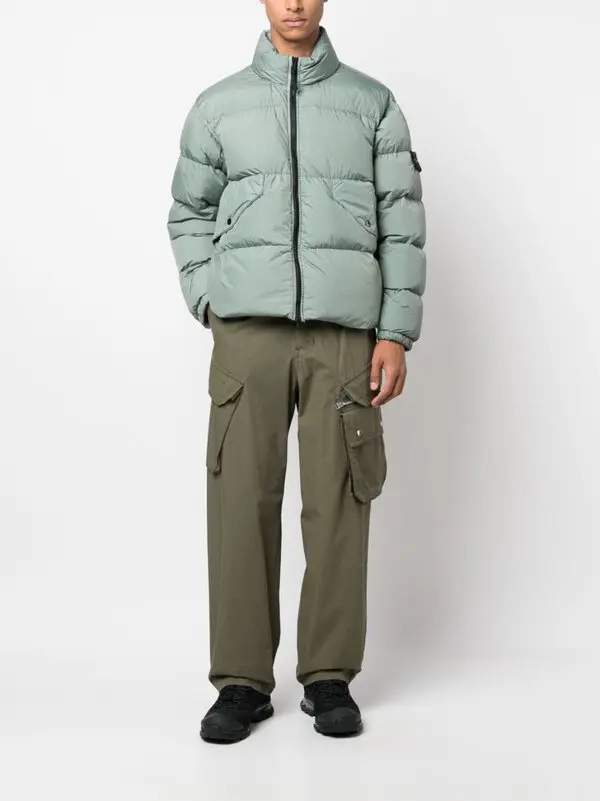 Stone Island Crinkle Reps Puffer Jacket - Green