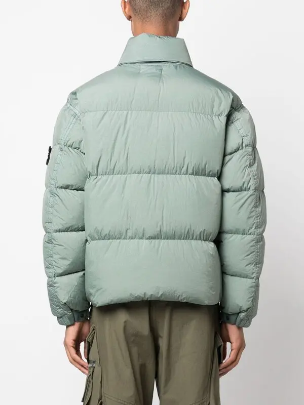 Stone Island Crinkle Reps Puffer Jacket - Green