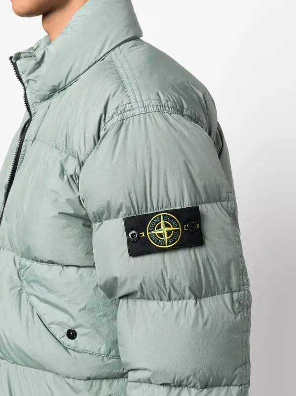 Stone Island Crinkle Reps Puffer Jacket - Green