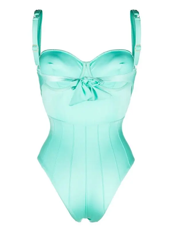 NOIRE SWIMWEAR Ribbed Balconette Swimsuit