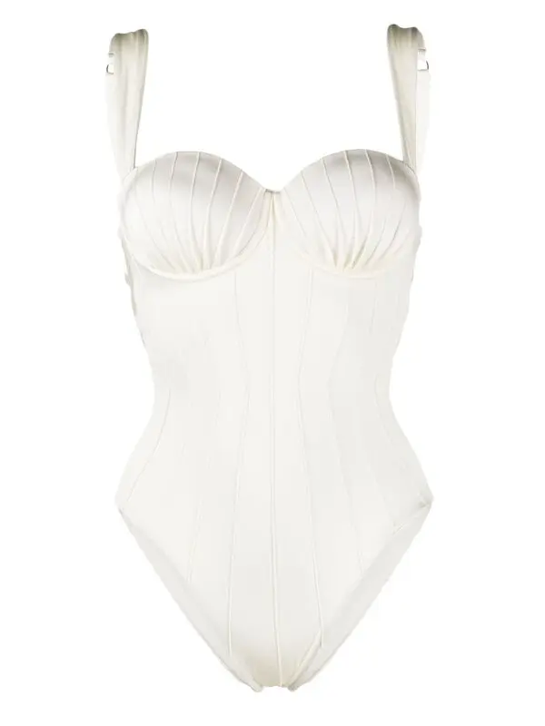 NOIRE SWIMWEAR Balconette One-piece Swimsuit - Neutrals