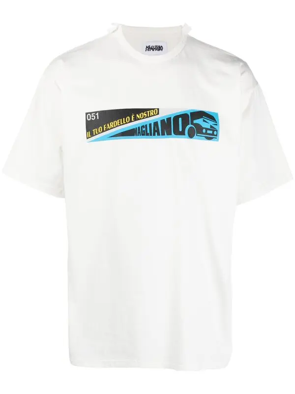 MAGLIANO Graphic-print Cotton T-shirt - White