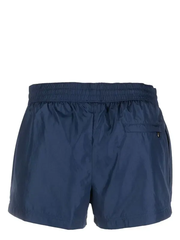 Dolce & Gabbana Logo-plaque Swim Shorts - Blue