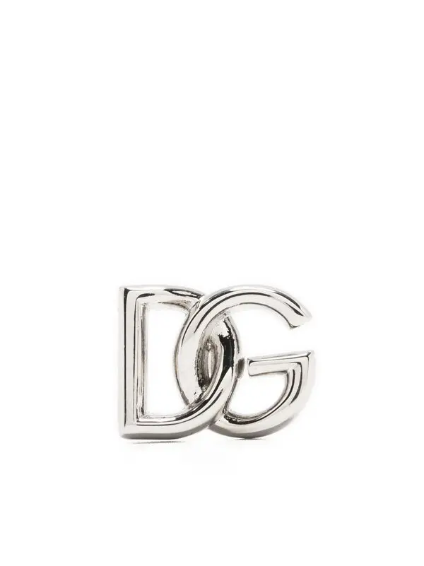 Dolce & Gabbana Dg Logo Stud Single Earring - Silver