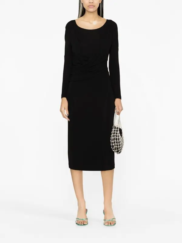 Alberta Ferretti Draped Midi Dress