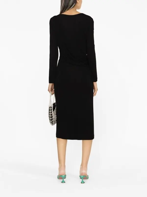 Alberta Ferretti Draped Midi Dress