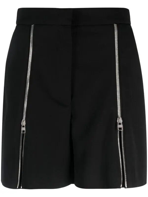 Alexander McQueen Zip-embellished Wool Shorts